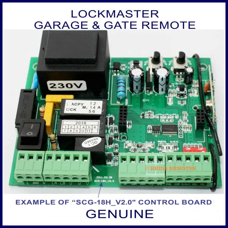 Lockmaster 4 Button Garage Door Slide And Swing Gate Remote Control